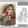 Dear Diary Coloring Page Grayscale Illustration Instant Download ...