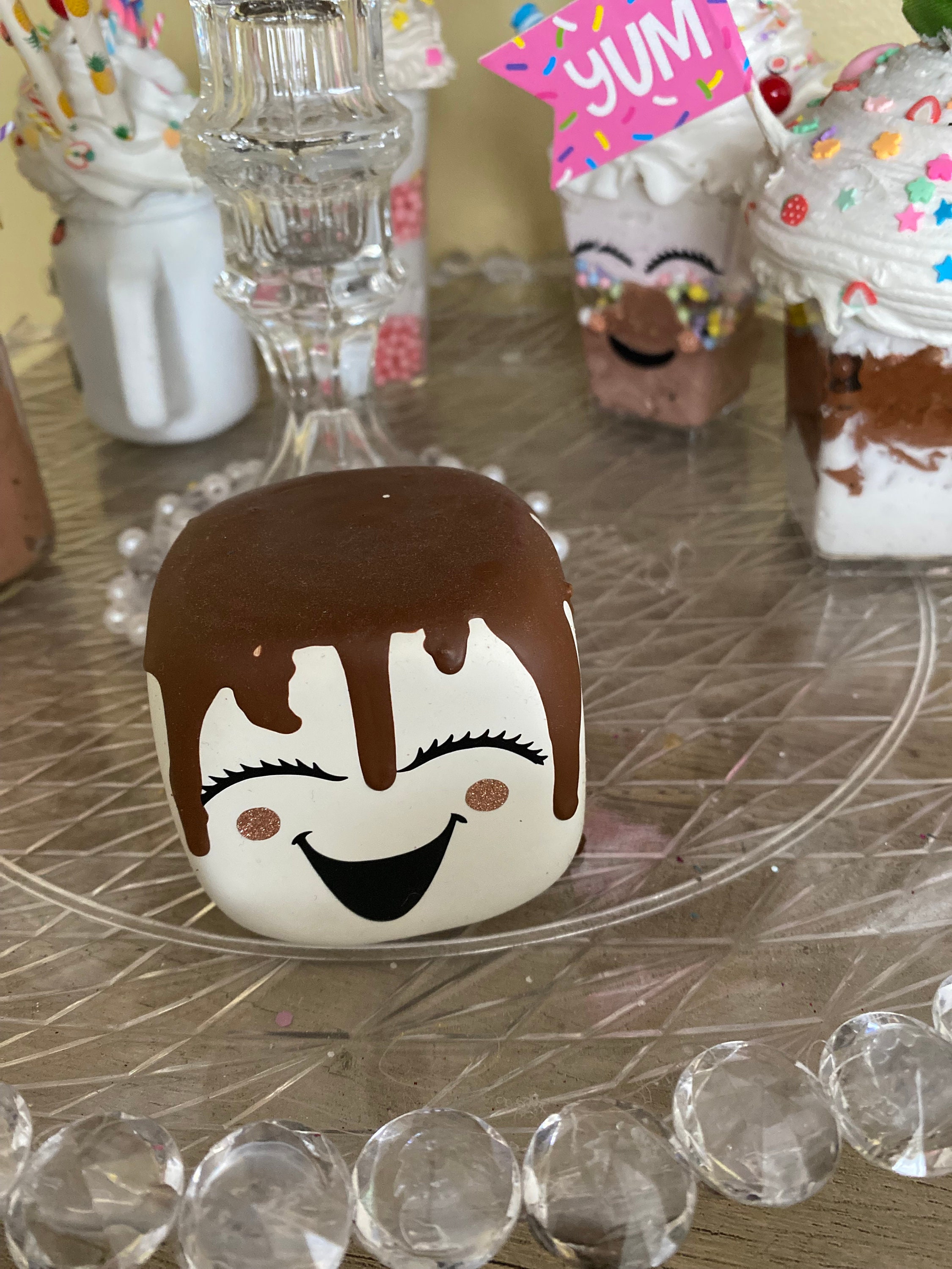 Fake Marshmellows With Melted Chocolate and Smore Face - Etsy