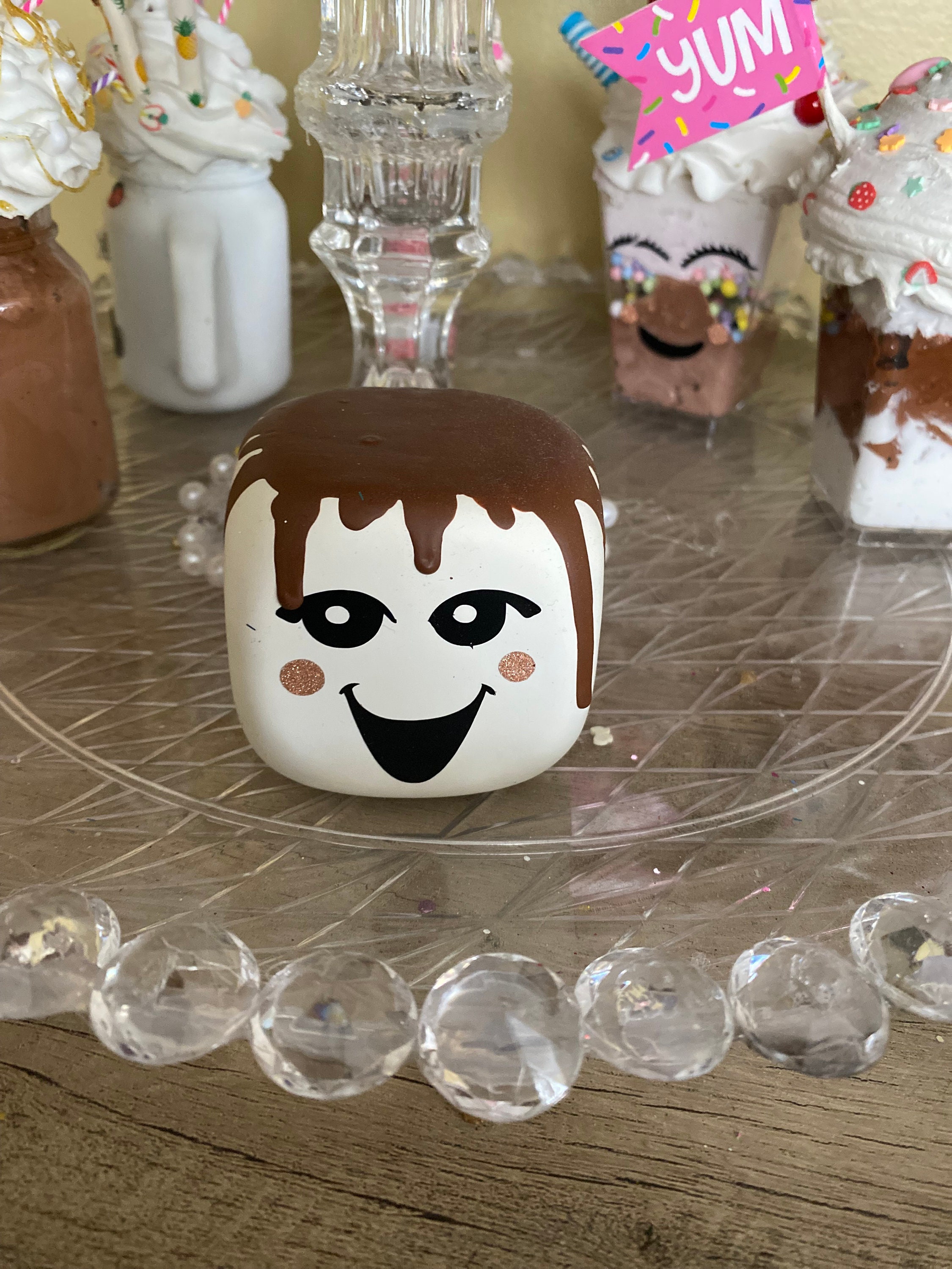 Fake Marshmellows With Melted Chocolate and Smore Face - Etsy