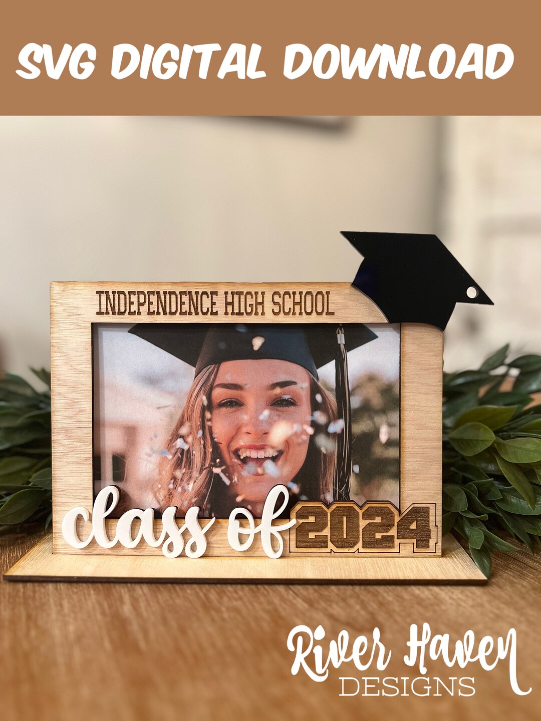 Graduation Frame, Grad SVG File, 2024 Grad, Glowforge File, Laser SVG ...