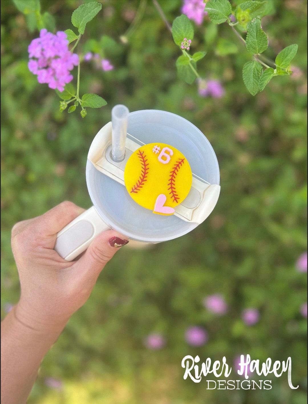 Softball Name Plate Topper, Stanley 40oz Name Toppers, Personalized ...