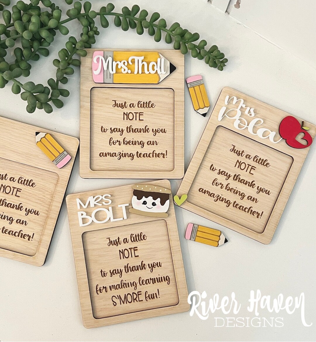 Teacher Sticky Note Holder, Teacher Gift, Teacher Appreciation, Sticky ...