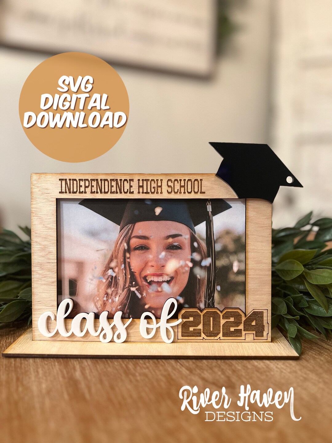 Graduation Frame, Grad SVG File, 2024 Grad, Glowforge File, Laser SVG ...