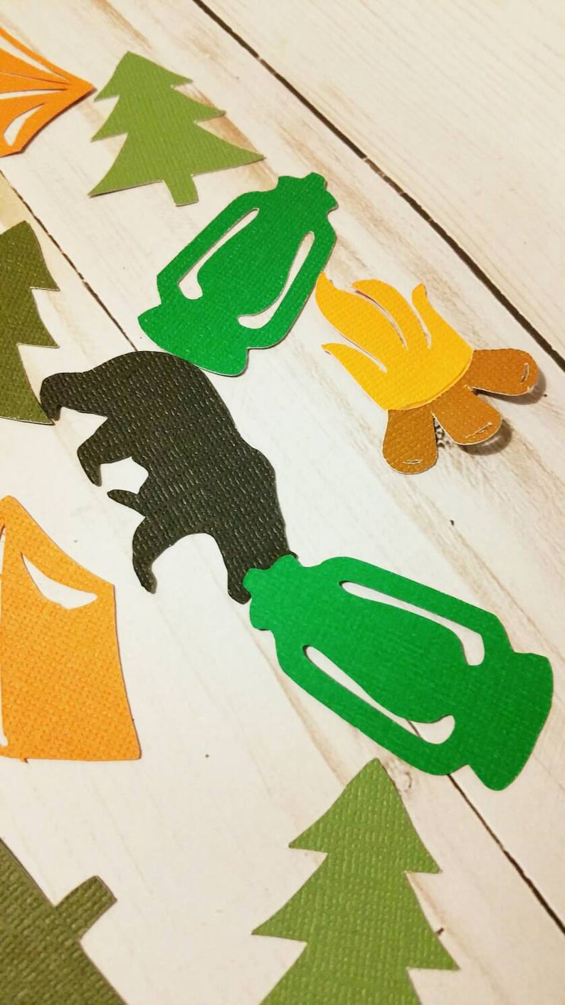 Mix Camping Themed Birthday Party Table Top Confetti - Etsy