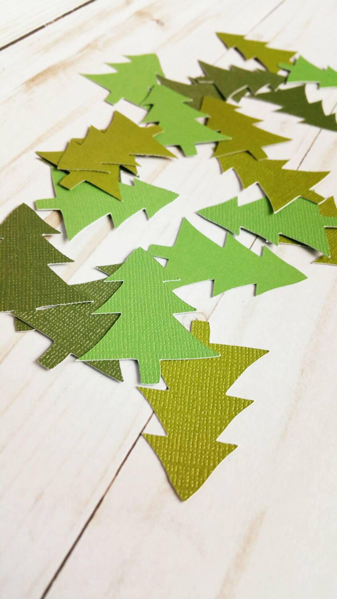 Dark Green Pine Tree Birthday Party Table Top Confetti Birthday ...
