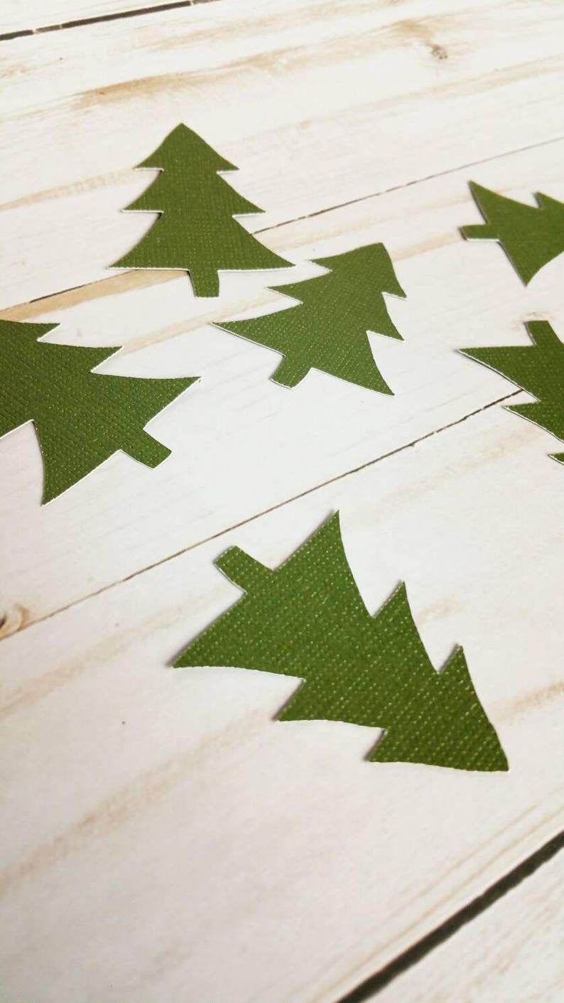 Dark Green Pine Tree Birthday Party Table Top Confetti - Etsy
