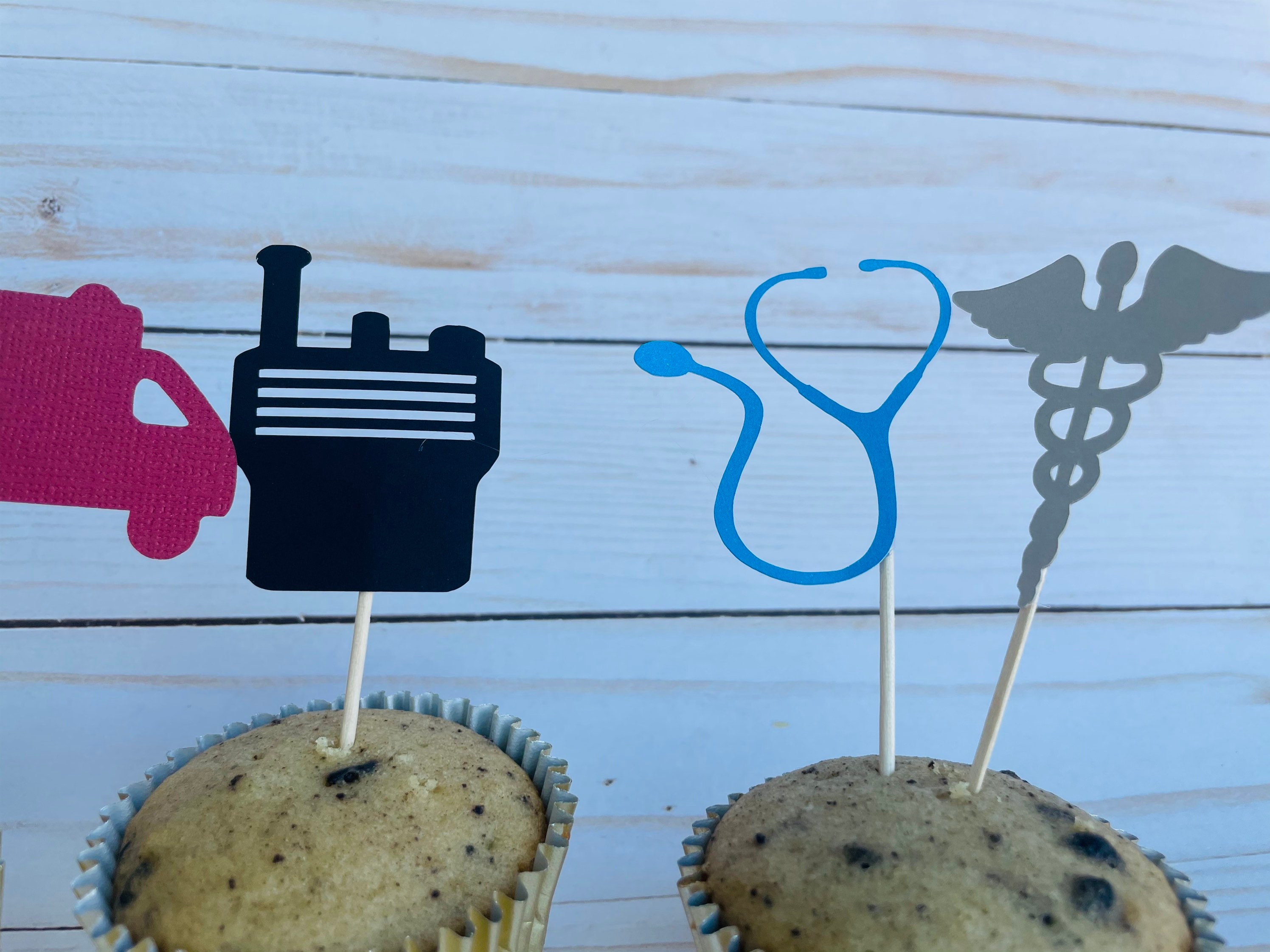 EMS Emergency Medical Services Party Graduation Cupcake Toppers ...