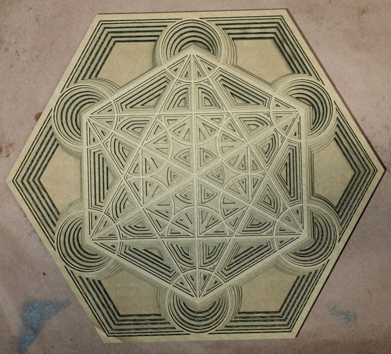 Sacred Geometry, Metatron's Cube, Mandala Wall Art, SVG, DXF, 7 Layers ...