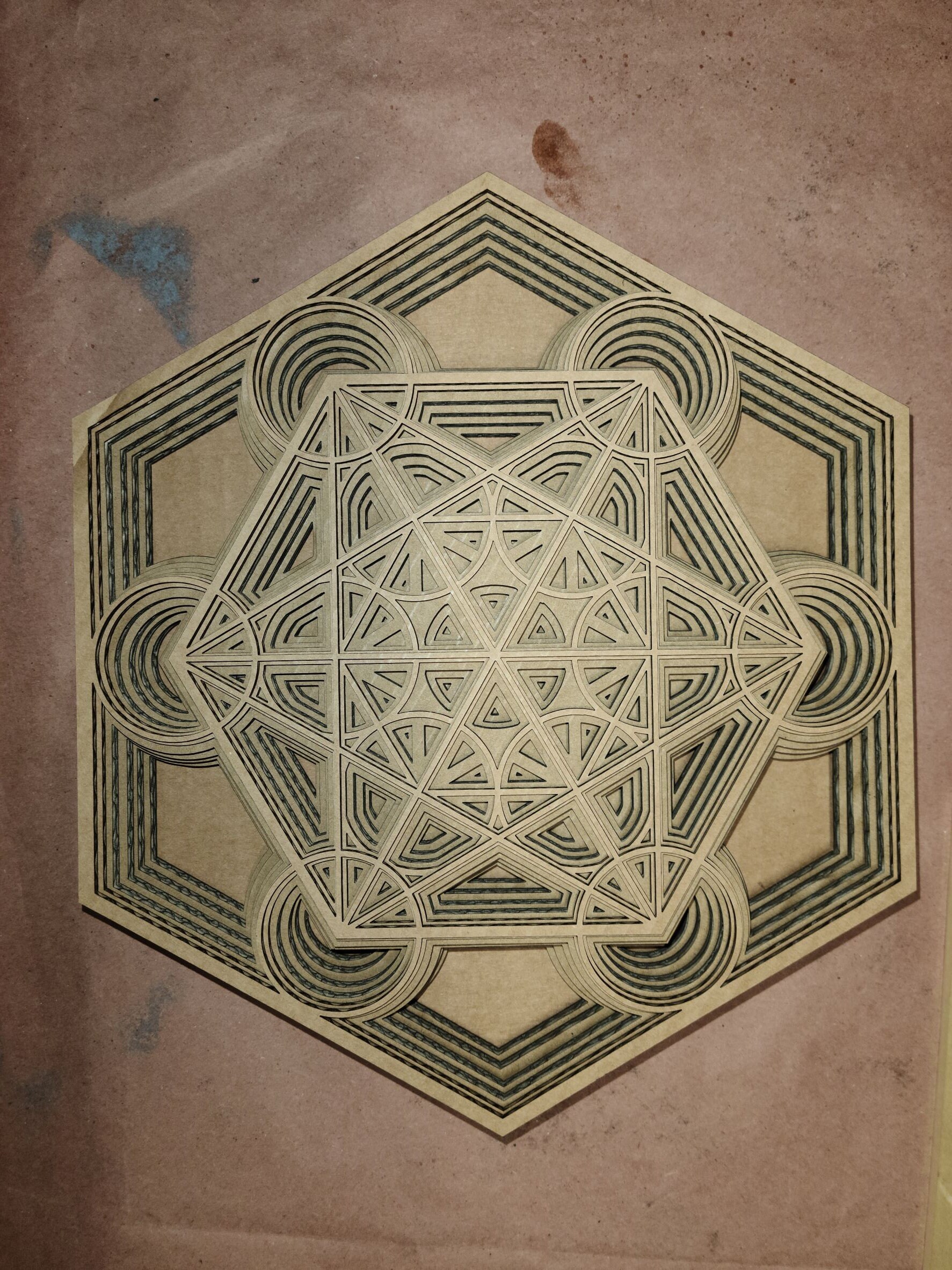 Sacred Geometry, Metatron's Cube, Mandala Wall Art, SVG, DXF, 7 Layers ...