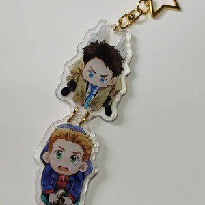Spn,supernatural,dean,castiel,clip,keychain, - Etsy