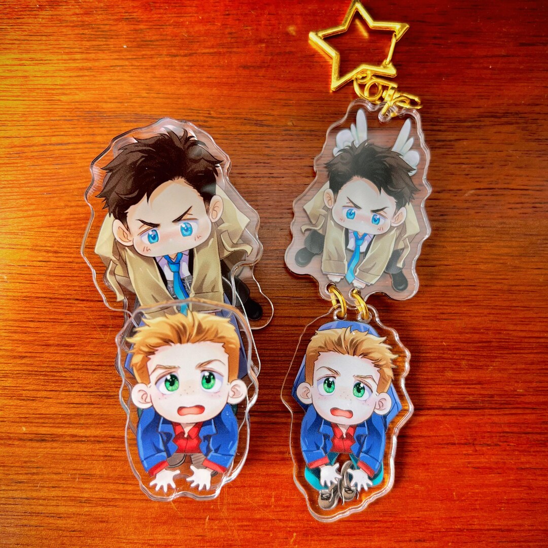 Spn,supernatural,dean,castiel,clip,keychain, - Etsy