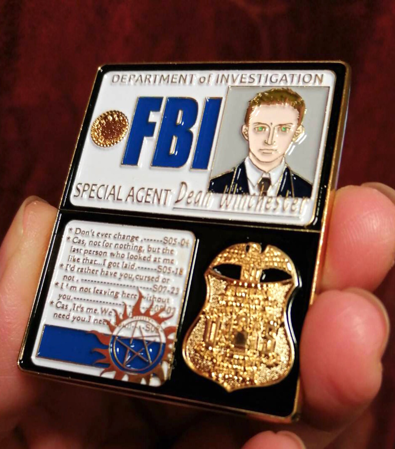 DESTIEL FBI Agent ID Metal Badge - Etsy UK