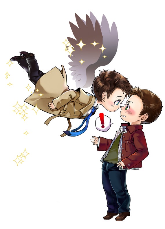 Fan Art Chibi Destiel So Cute. Destiel. C: : R/destiel