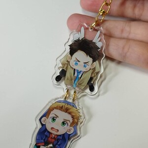 Spn,supernatural,dean,castiel,clip,keychain, - Etsy