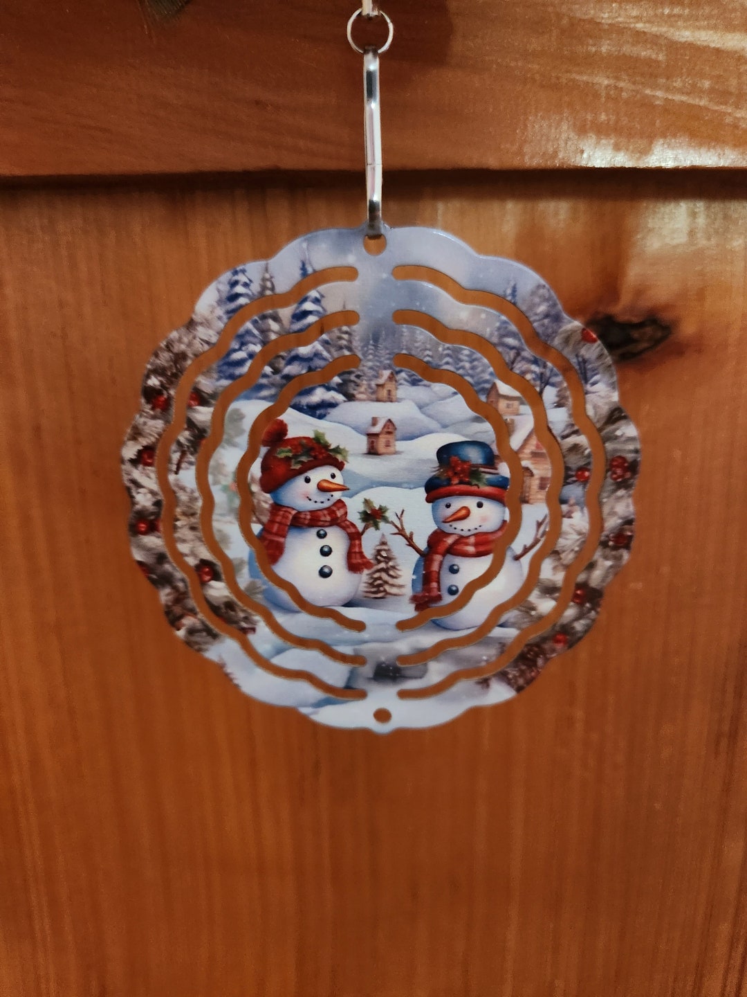 Snowman Spinner Ornament - Etsy