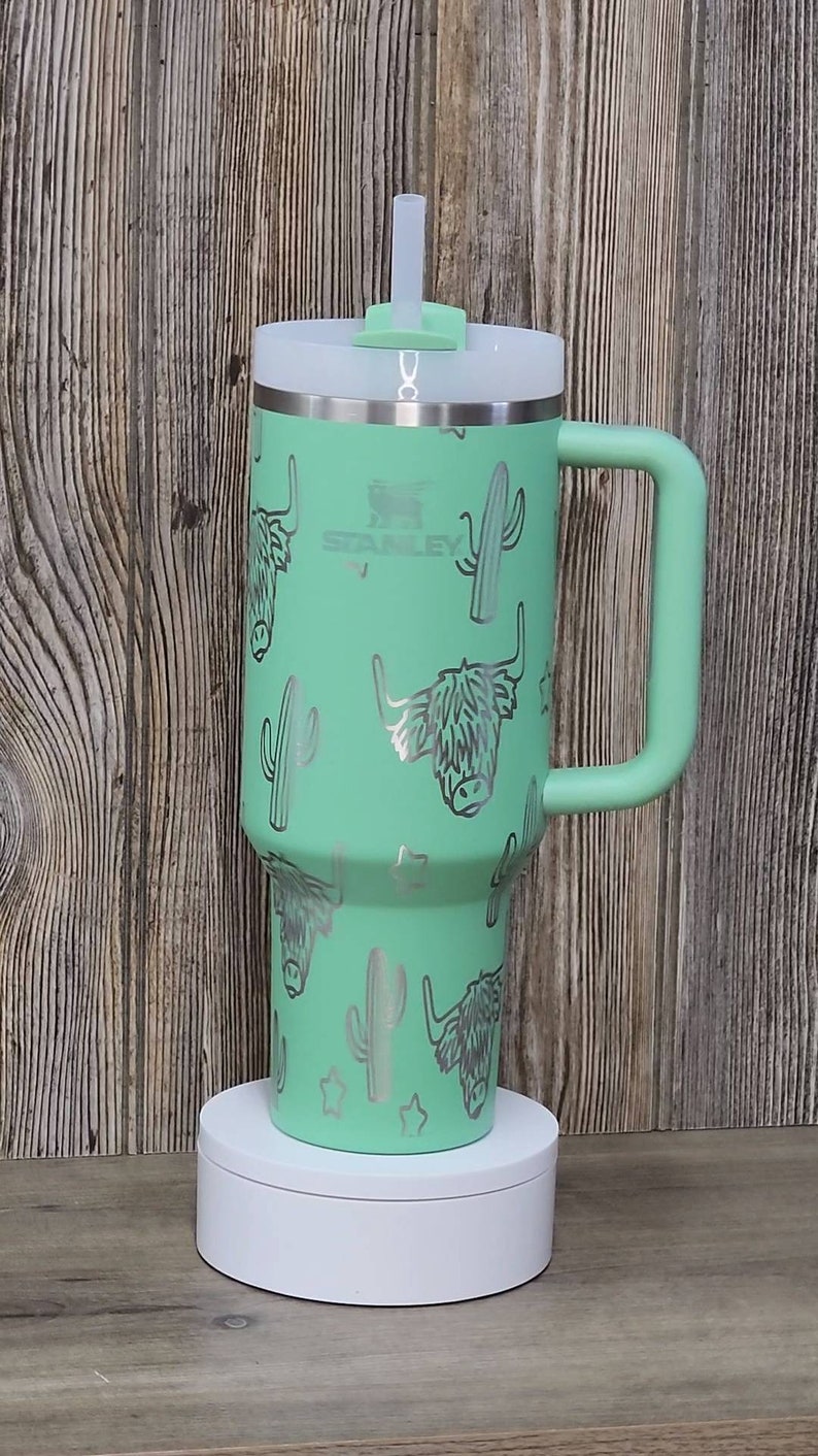 Western Theme Tumbler Engraved Stanley 40oz Quencher Custom Etsy