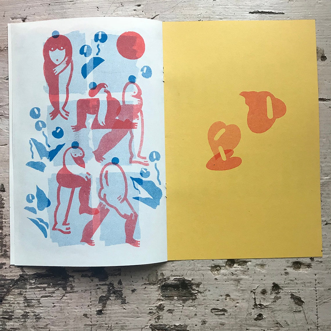 Haiku two-color Risograph Zine - Etsy