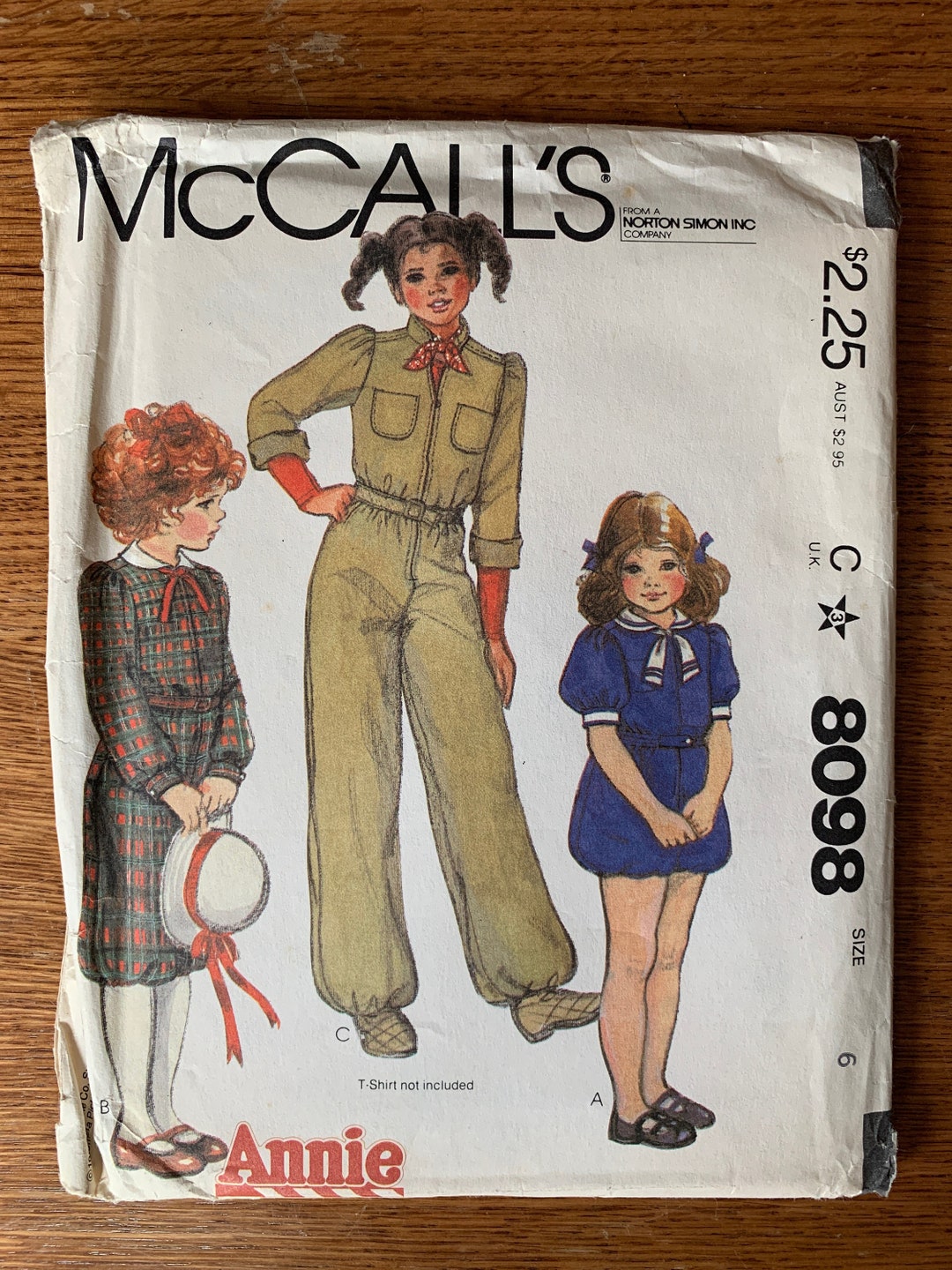 Mccall’s 8098 Uncut “annie” Children’s and Girls’ Rompers or Jumpsuit ...