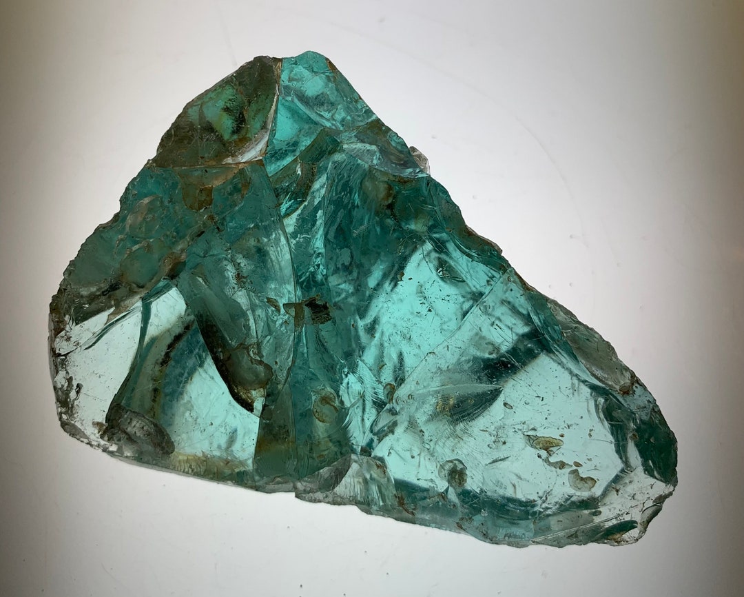 Beautiful Aqua Blue-green Colored Cullet, Slag Glass Chunk 240 Grams ...