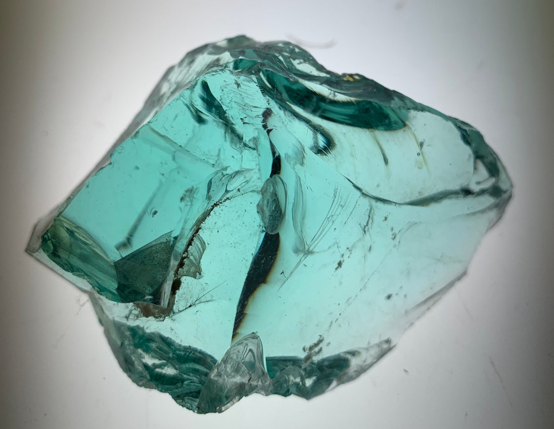 Beautiful Deep Blue-green Slag Glass Chunk 228 Grams (q) - Etsy