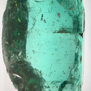 Very Large, Beautiful, Deep Blue-green Colored Cullet, Slag Glass Chunk ...