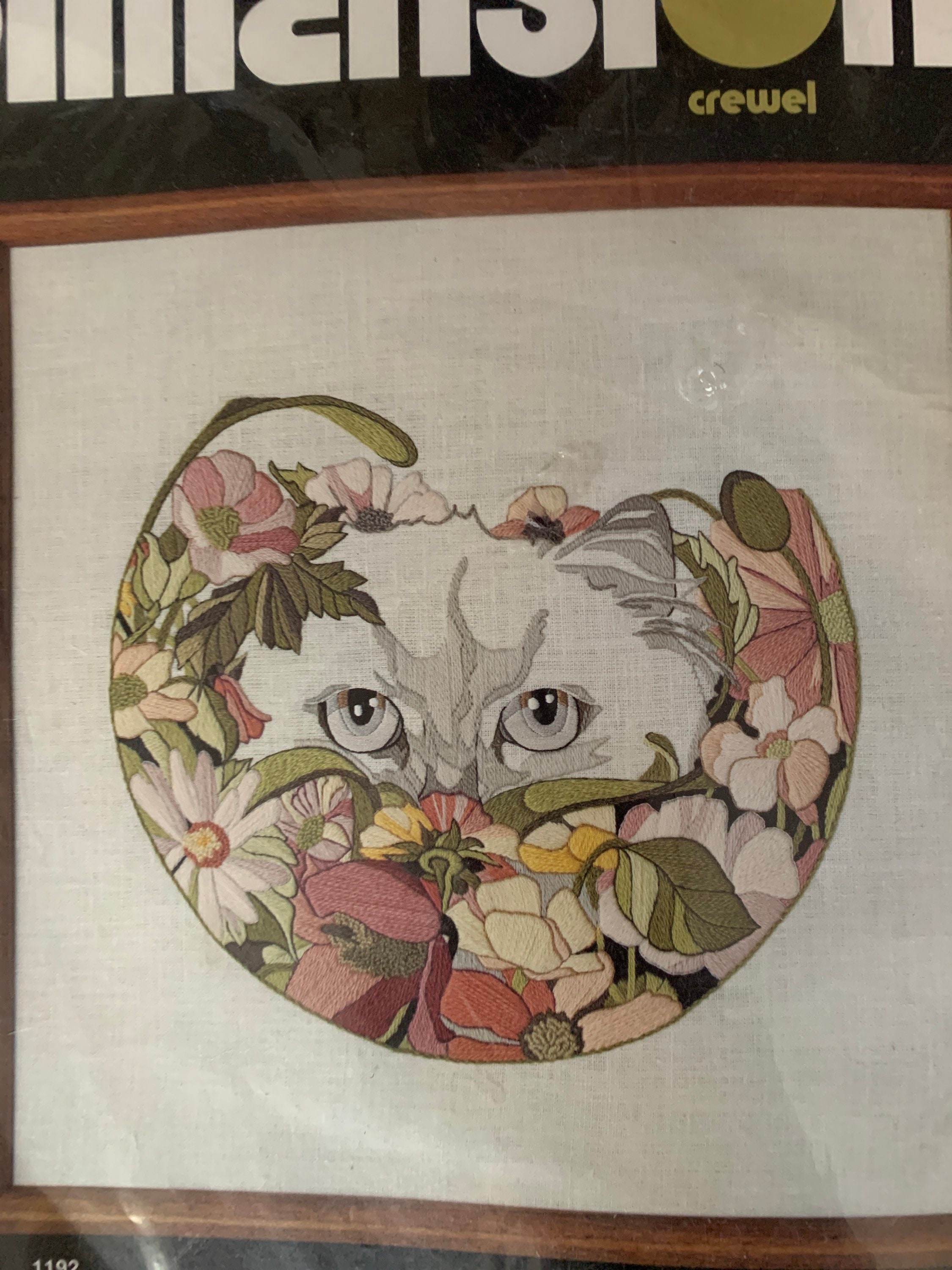 Dimensions 1192 the Fancy Cat Crewel Kit - Etsy