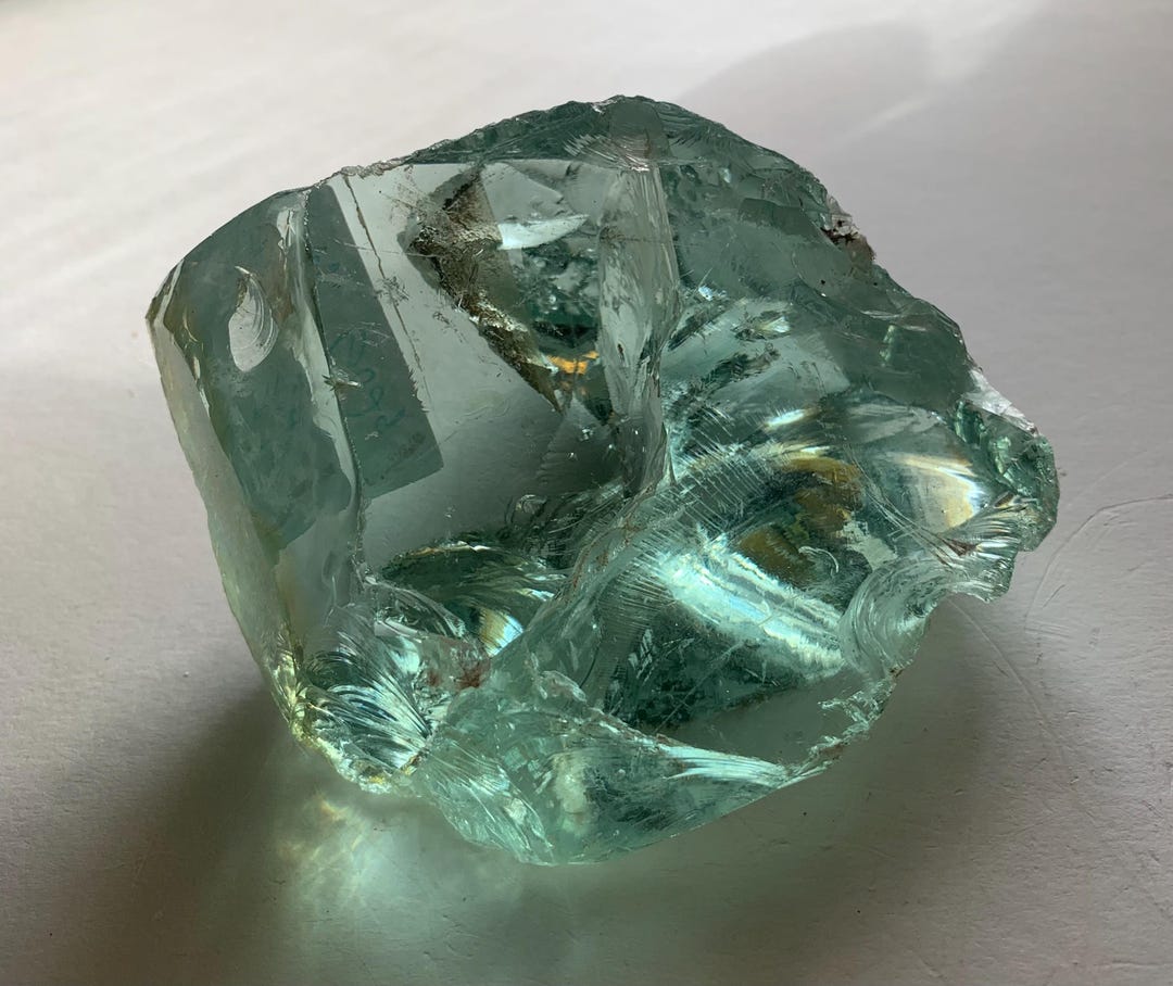 Beautiful Aquamarine Colored Cullet, Slag Glass Chunk 682 Grams Zag - Etsy