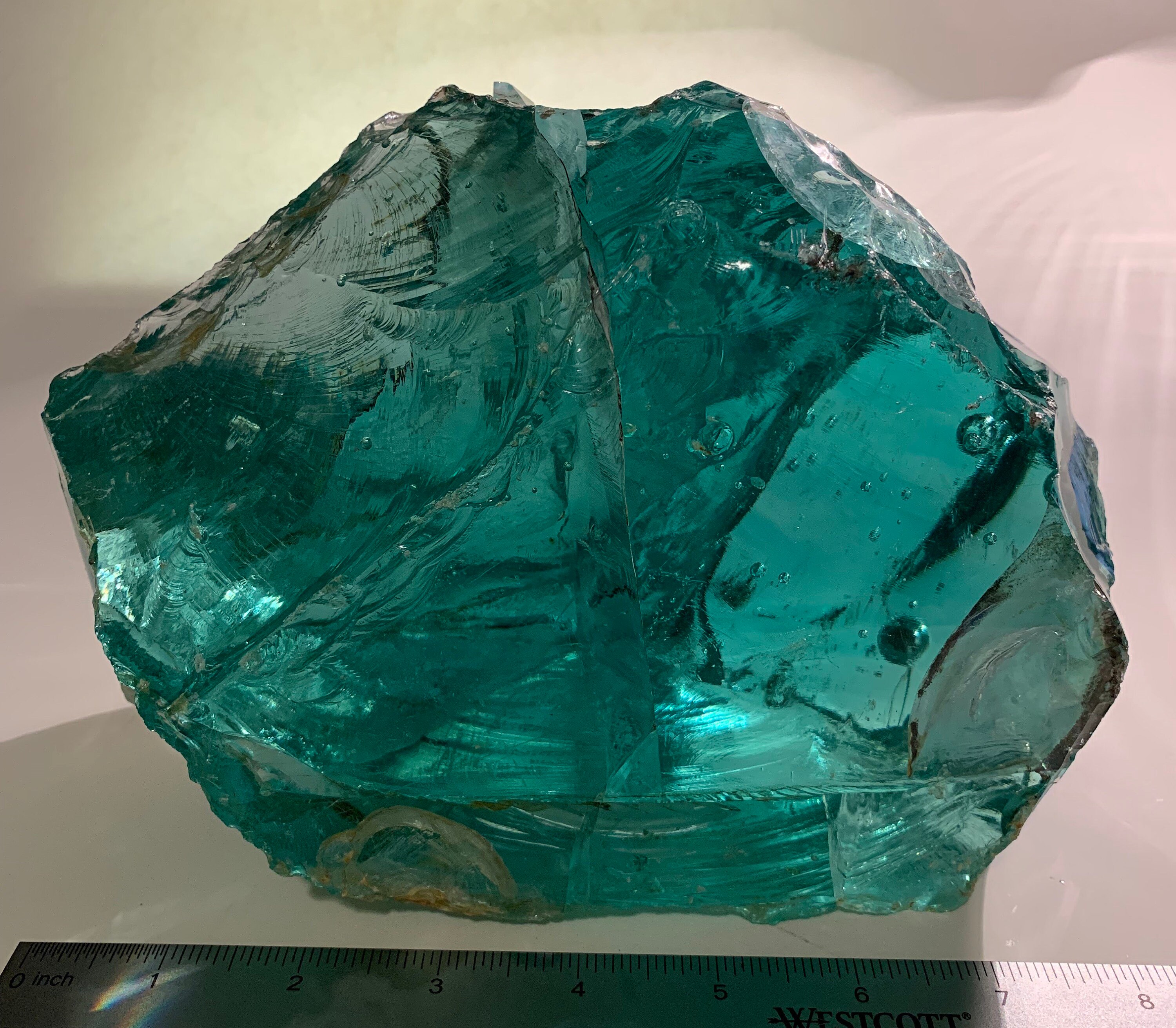 Large Beautiful Deep Blue-green Colored Cullet Slag Glass - Etsy