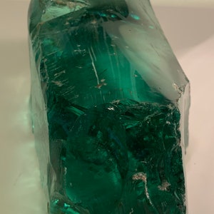 Very Large, Beautiful, Deep Blue-green Colored Cullet, Slag Glass Chunk ...