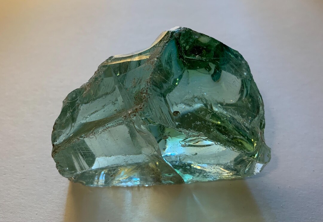 Beautiful Aquamarine Colored Cullet, Slag Glass Chunk 288 Grams Iam - Etsy