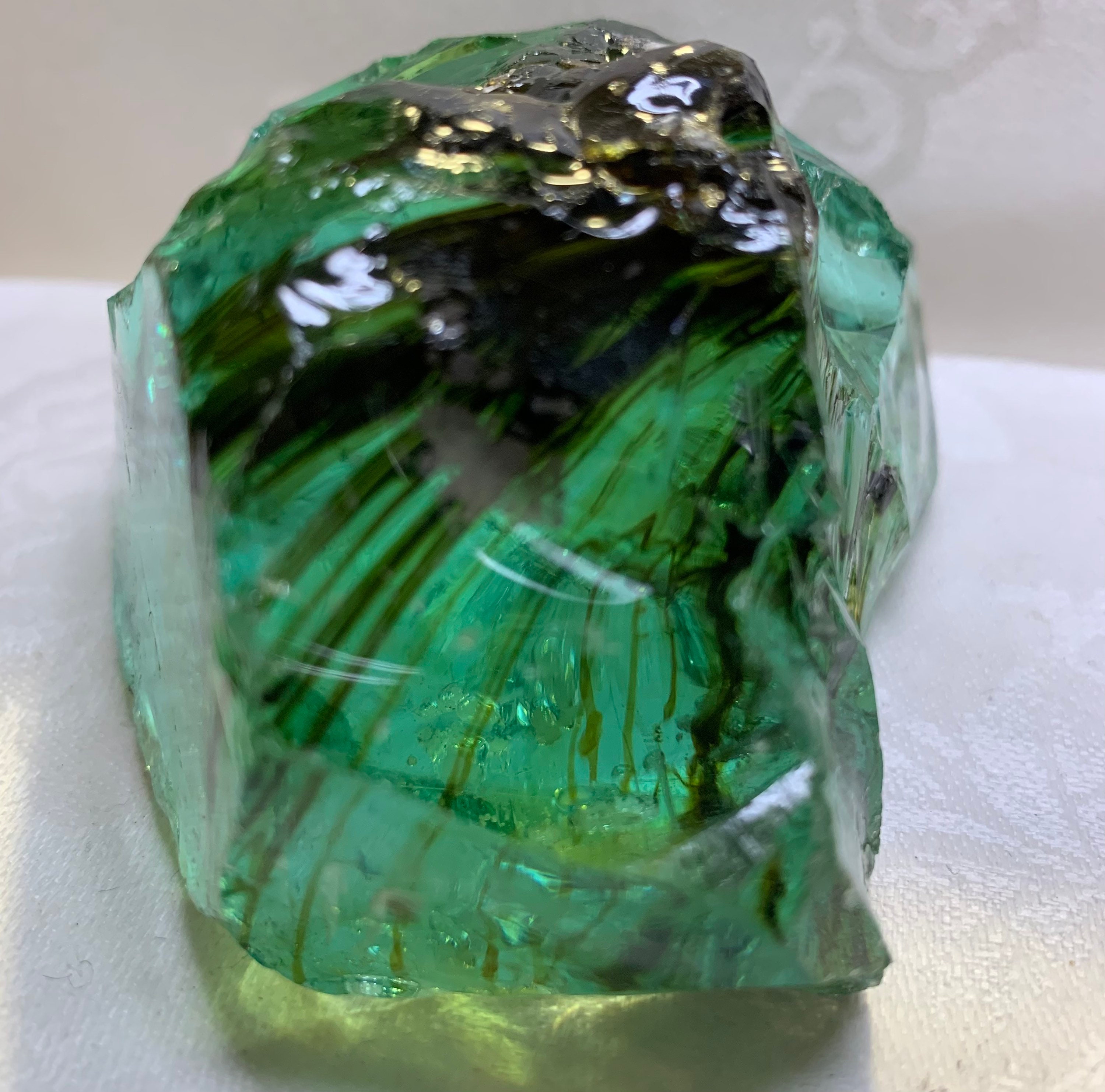 Beautiful Big Aqua Blue-green and Dark Amber Colored Cullet - Etsy