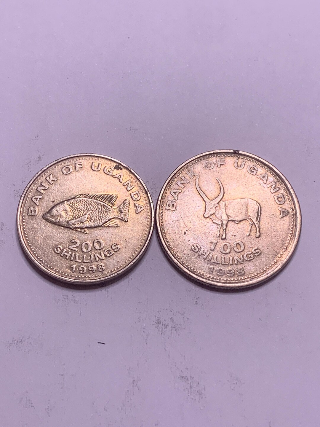 Coins From Uganda 200 Shillings and 100 Shillings - Etsy