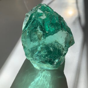 Beautiful Aquamarine Colored Cullet, Slag Glass Chunk With Inclusions ...