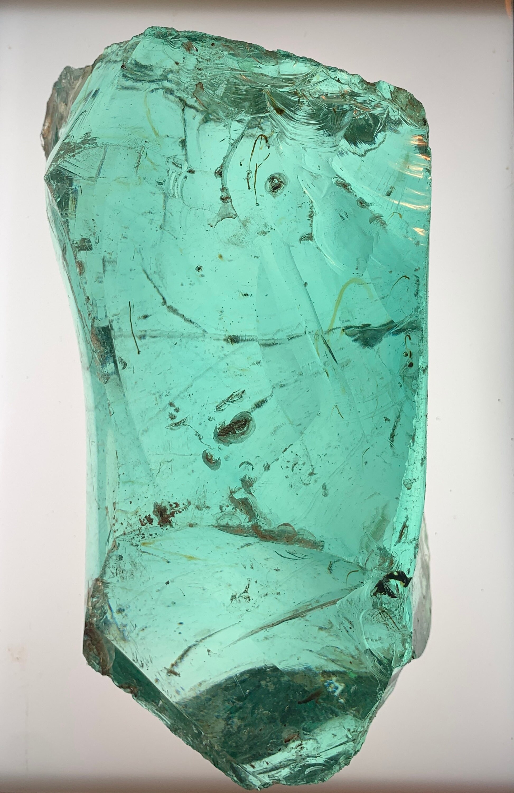 Very Large, Beautiful, Deep Blue-green Colored Cullet, Slag Glass Chunk ...