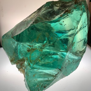 Very Large, Beautiful, Deep Blue-green Colored Cullet, Slag Glass Chunk ...