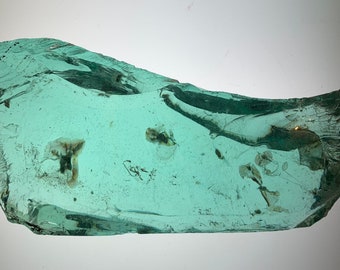 Beautiful, Deep Blue-green Colored Cullet, Slag Glass Chunk 1058 Grams ...