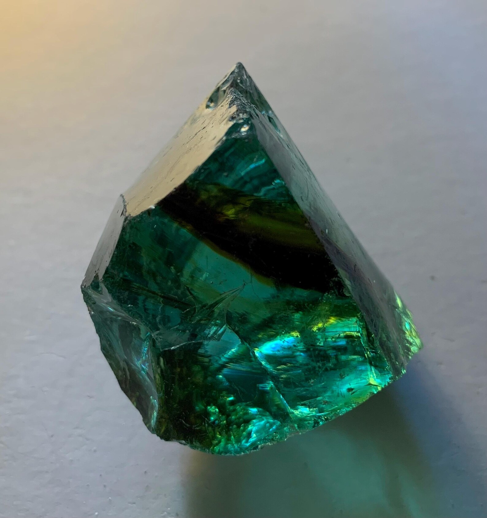 Beautiful Aquamarine Colored Cullet, Slag Glass Chunk With Amber ...