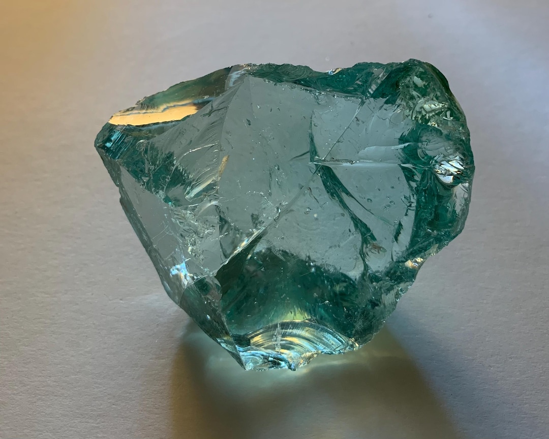 Beautiful Aquamarine Colored Cullet, Slag Glass Chunk 212 Grams Ibe - Etsy
