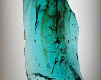 Beautiful Deep Blue-green Colored Cullet Slag Glass Chunk - Etsy