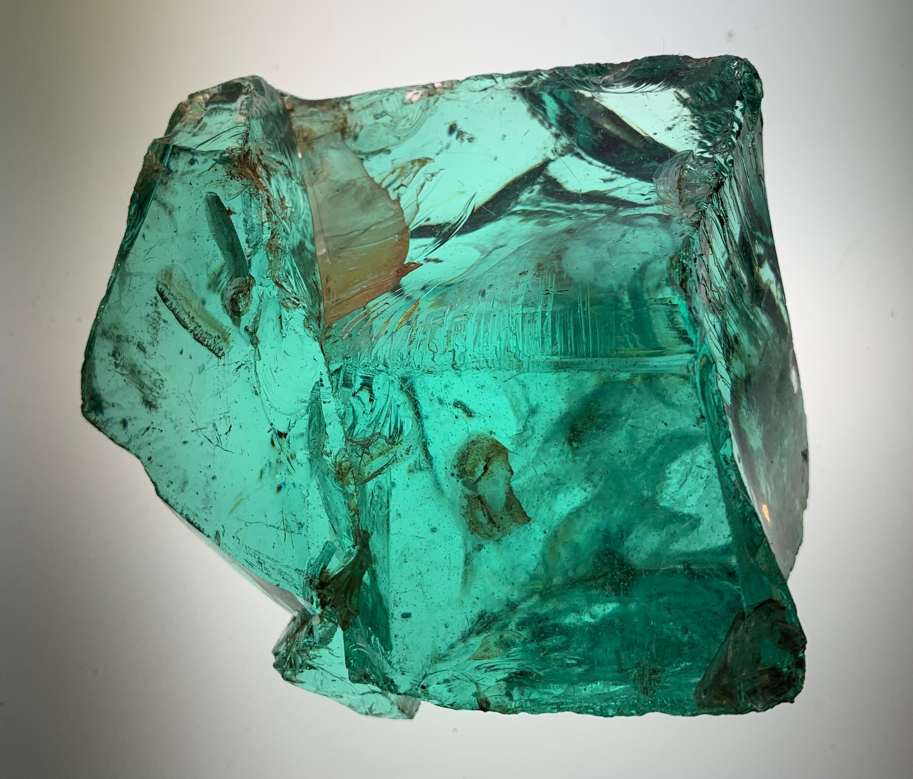 Large Beautiful Deep Blue-green Colored Cullet Slag Glass - Etsy