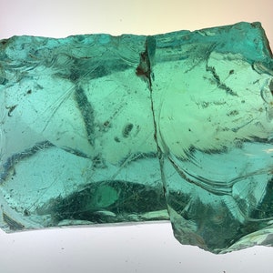Very Large, Beautiful, Deep Blue-green Colored Cullet, Slag Glass Chunk ...