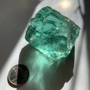 Beautiful Aquamarine Colored Cullet, Slag Glass Chunk With Inclusions ...