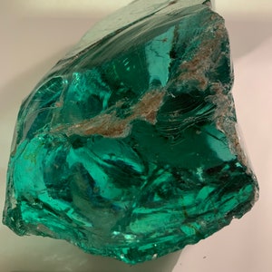 Very Large, Beautiful, Deep Blue-green Colored Cullet, Slag Glass Chunk ...