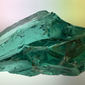 Beautiful, Deep Blue-green Colored Cullet, Slag Glass Chunk 1058 Grams ...