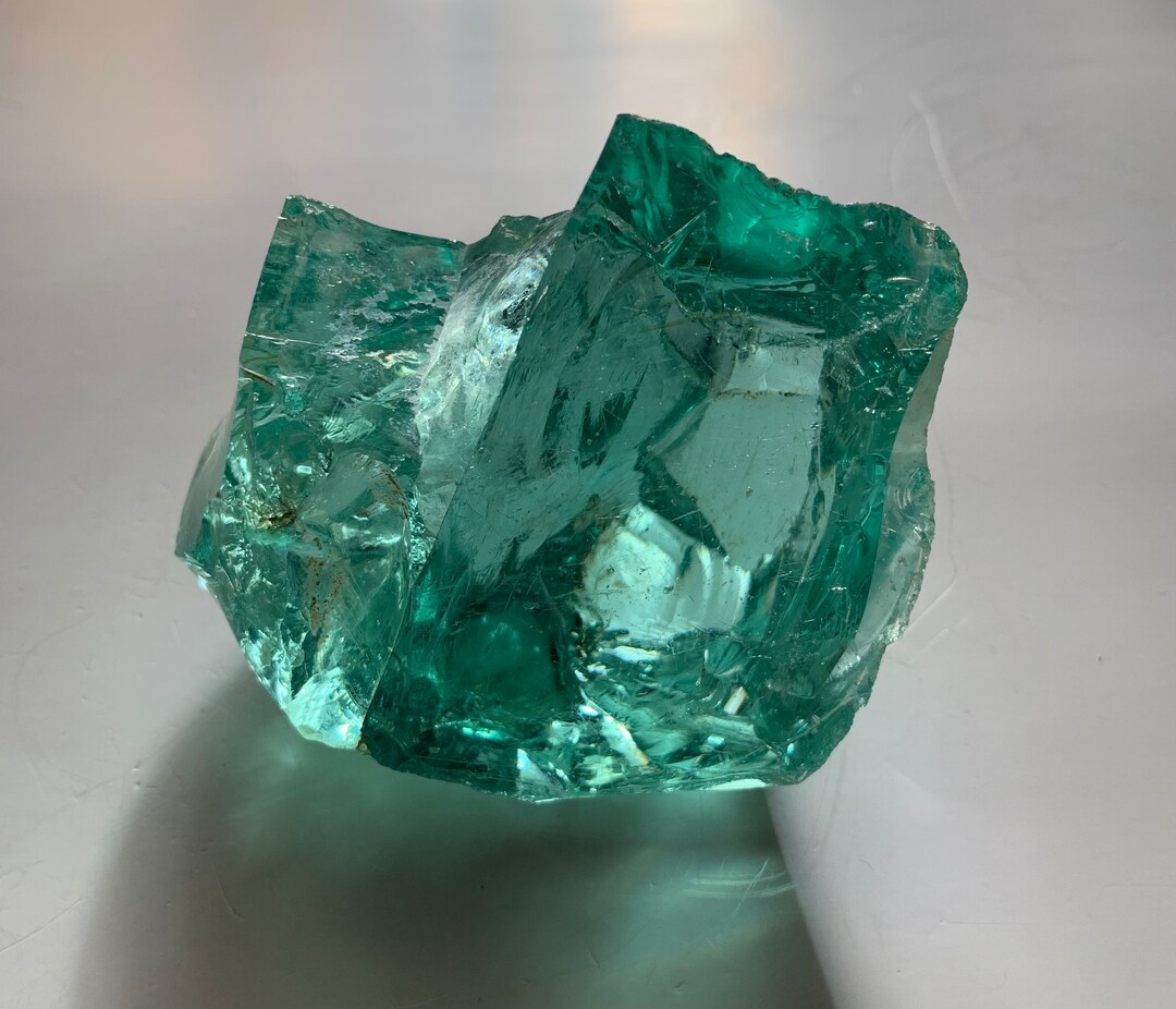 Beautiful Aquamarine Colored Cullet, Slag Glass Chunk 292 Grams Daw - Etsy