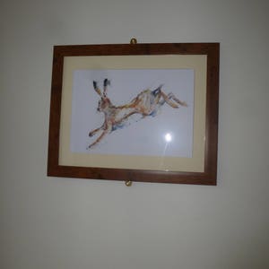 Leaping Hare Art Print Original Watercolour Hare Painting Wall Art ...