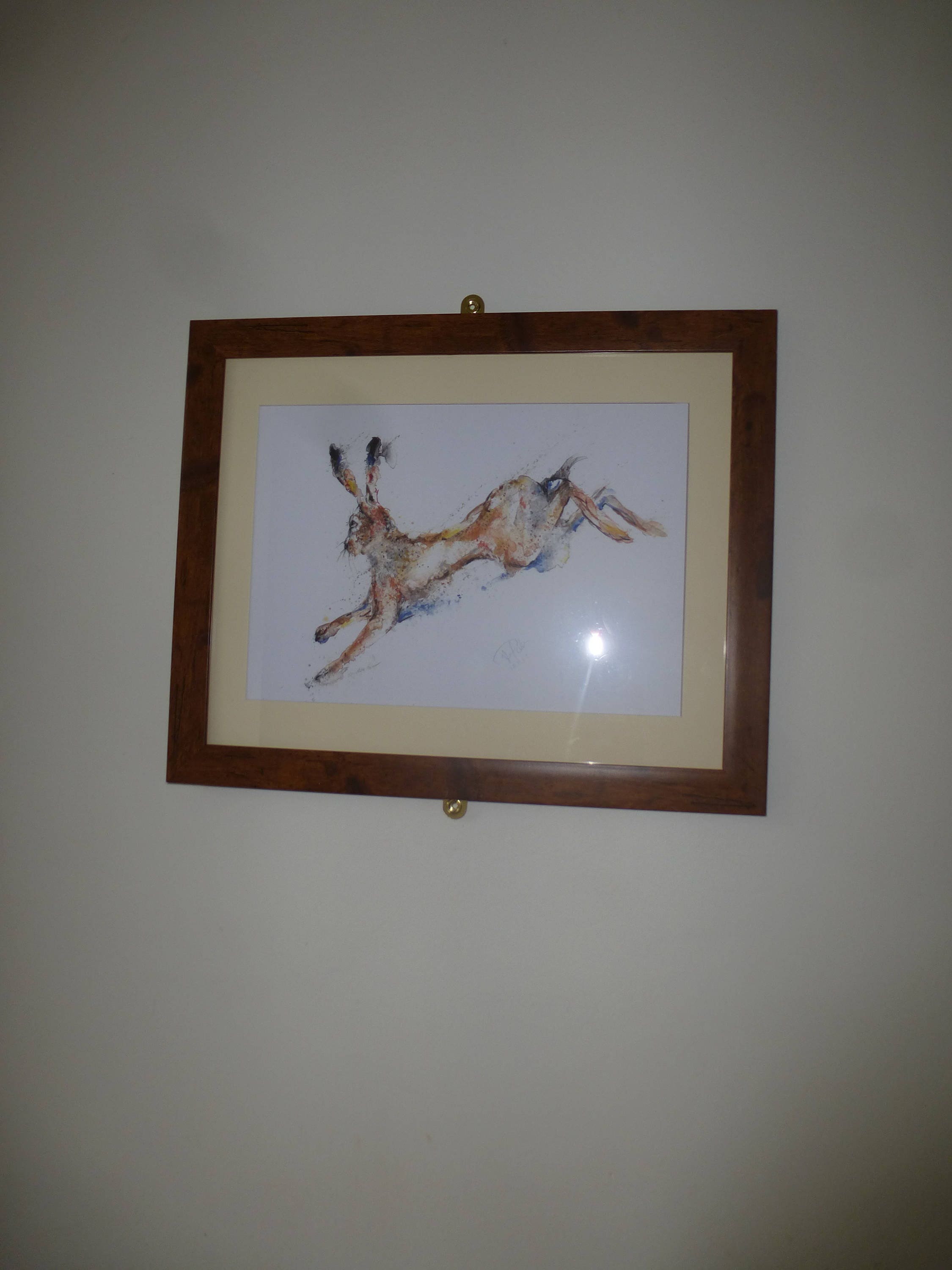 Leaping Hare Art Print Original Watercolour Hare Painting Wall - Etsy UK