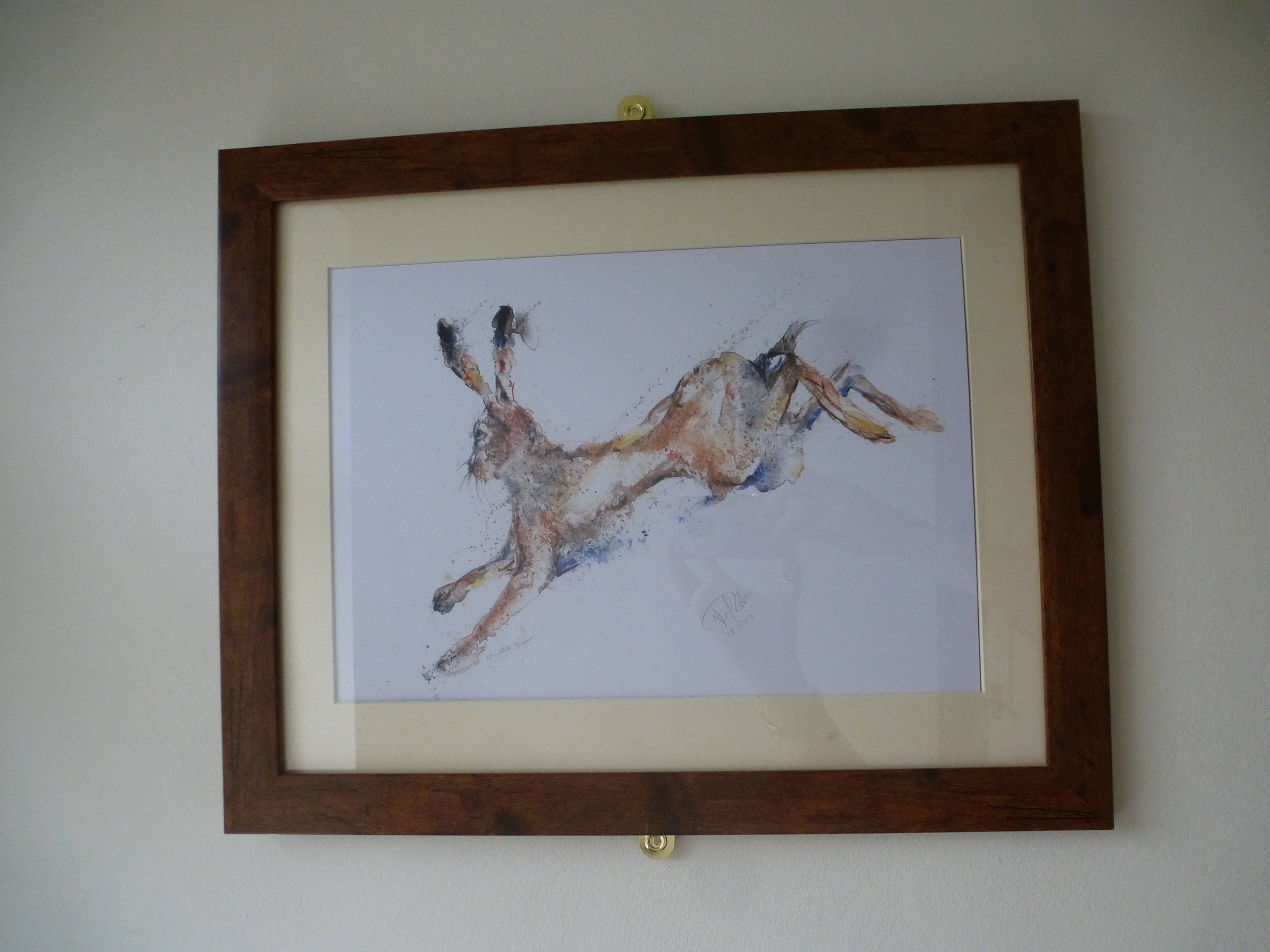 Leaping Hare Art Print Original Watercolour Hare Painting Wall - Etsy UK