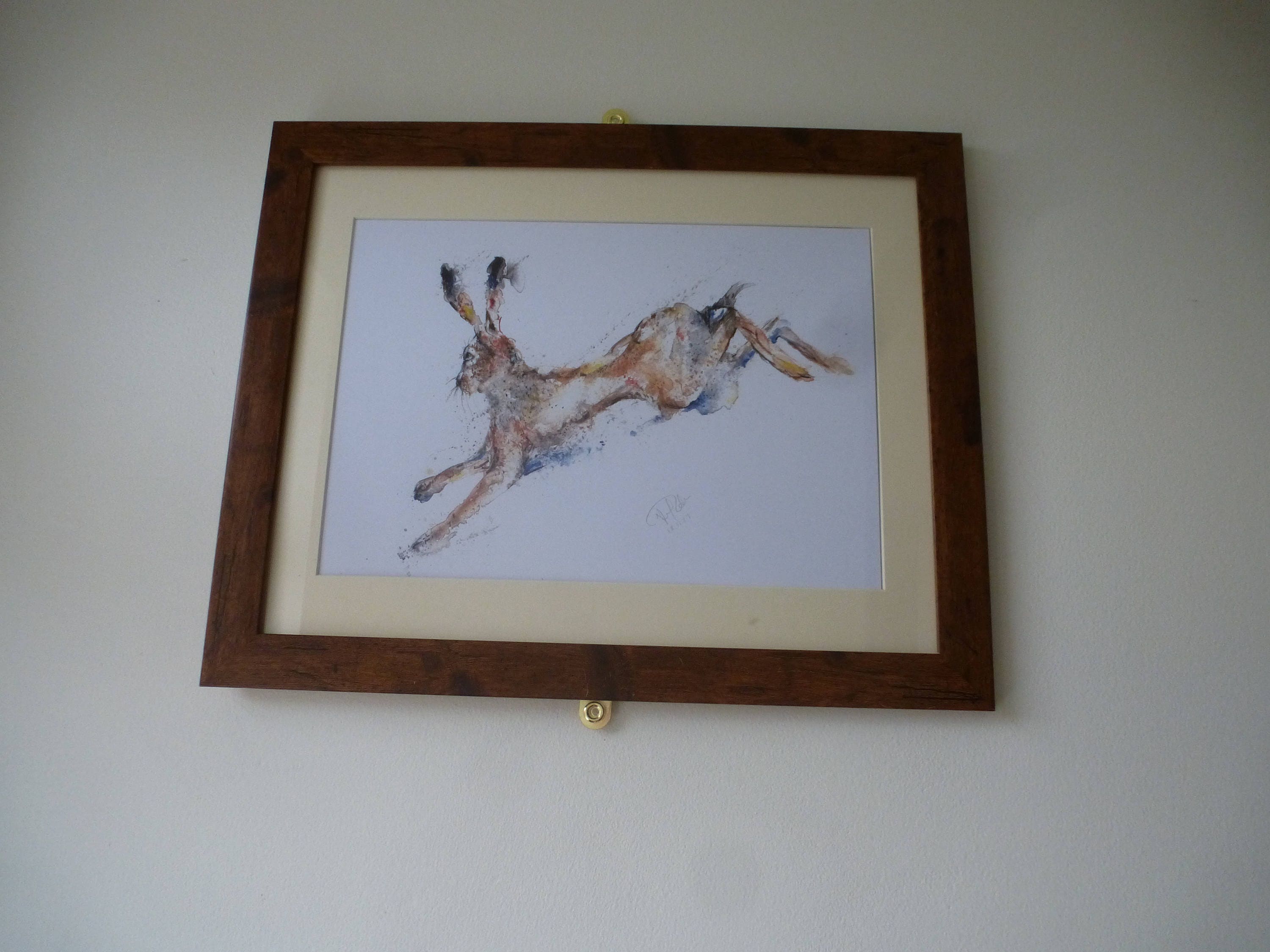 Leaping Hare Art Print Original Watercolour Hare Painting | Etsy