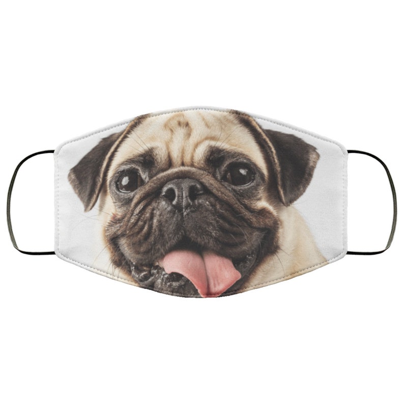 Lightweight Pug Face Mask Pug Mask Washable Two Layer | Etsy